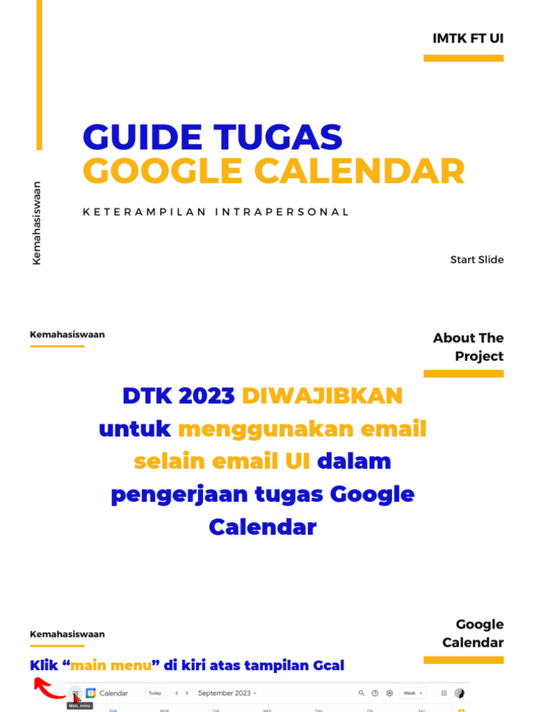 Dummy Tugas Google Calendar | PDF