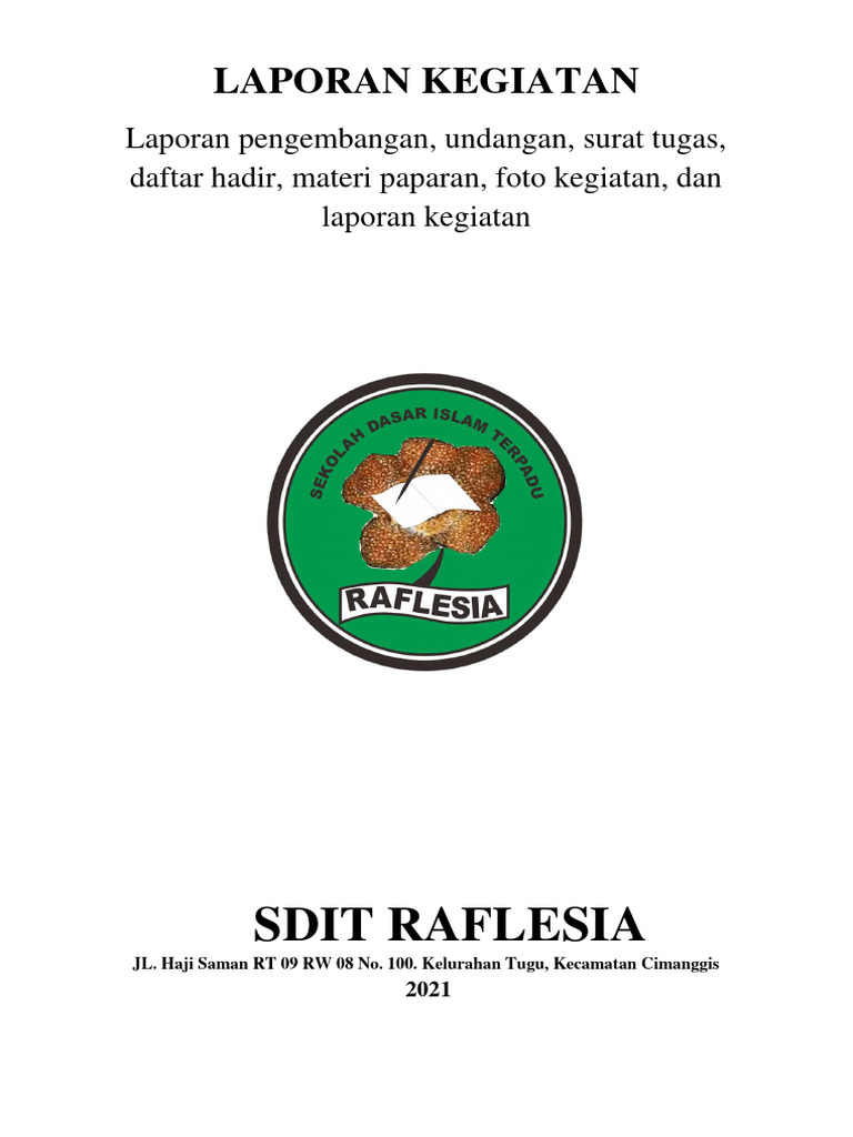 Sdit Raflesia: Laporan Kegiatan | PDF