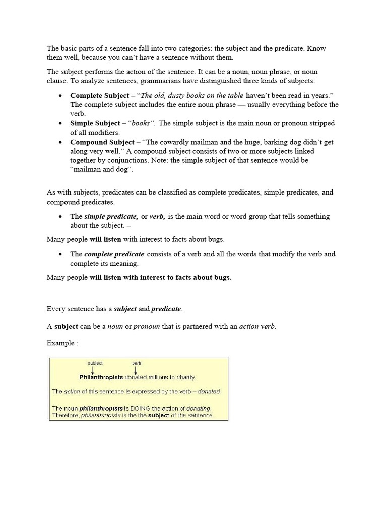 Element of Construct A Sentence | PDF | Verb | Subject (Grammar)