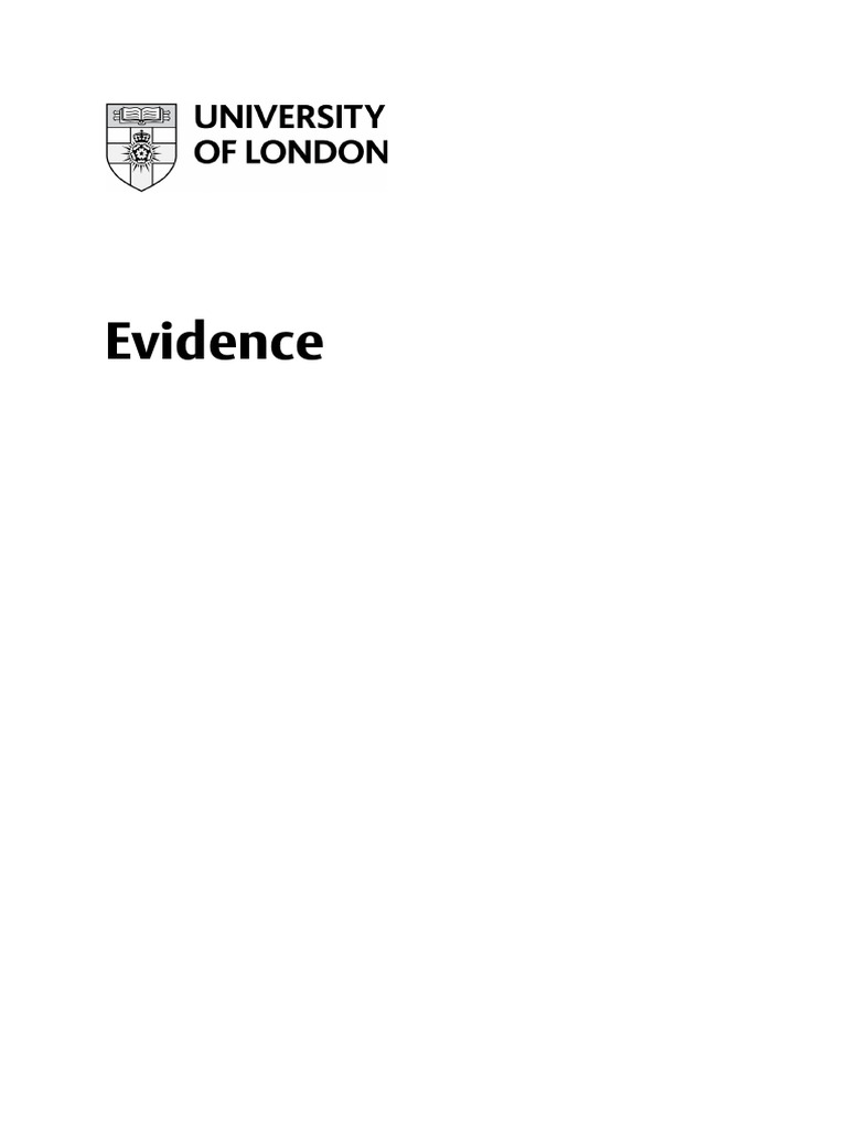 LA3007 | PDF | Evidence (Law) | Evidence