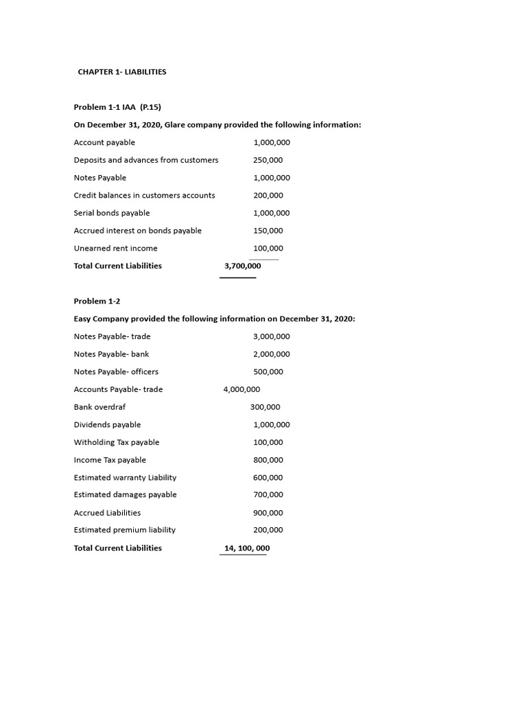 Chapter 1 None Compress | PDF | Current Liability | Refinancing