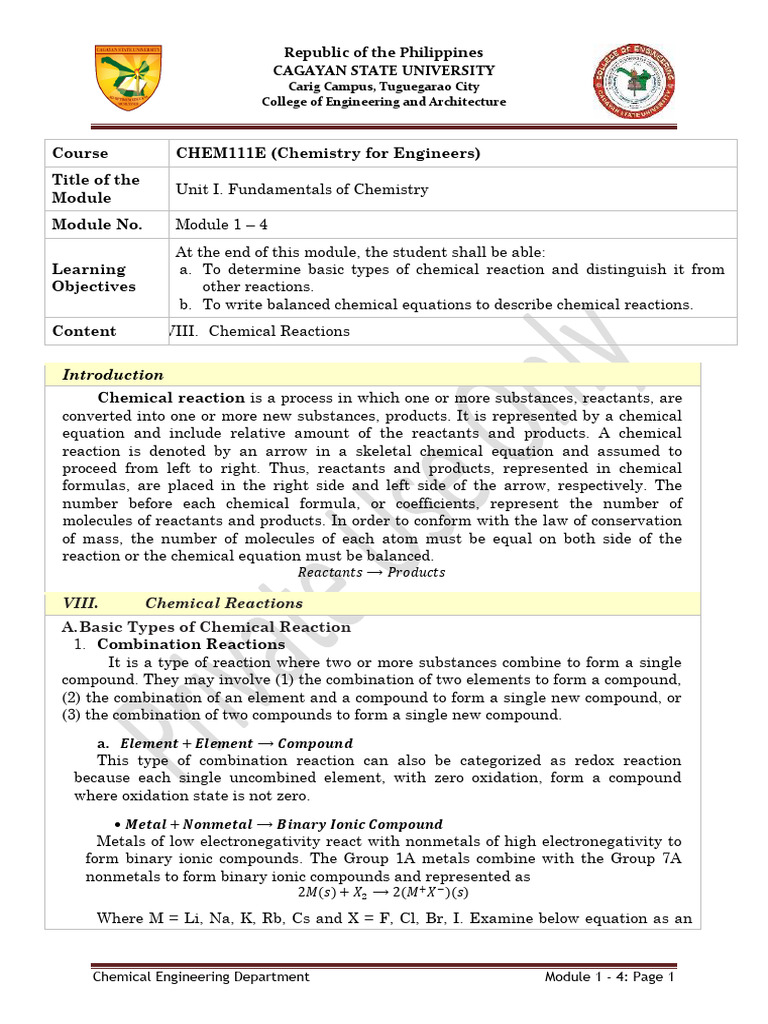 Lesson 4 - Chemical Reactions | PDF | Chemistry | Chemical Reactions