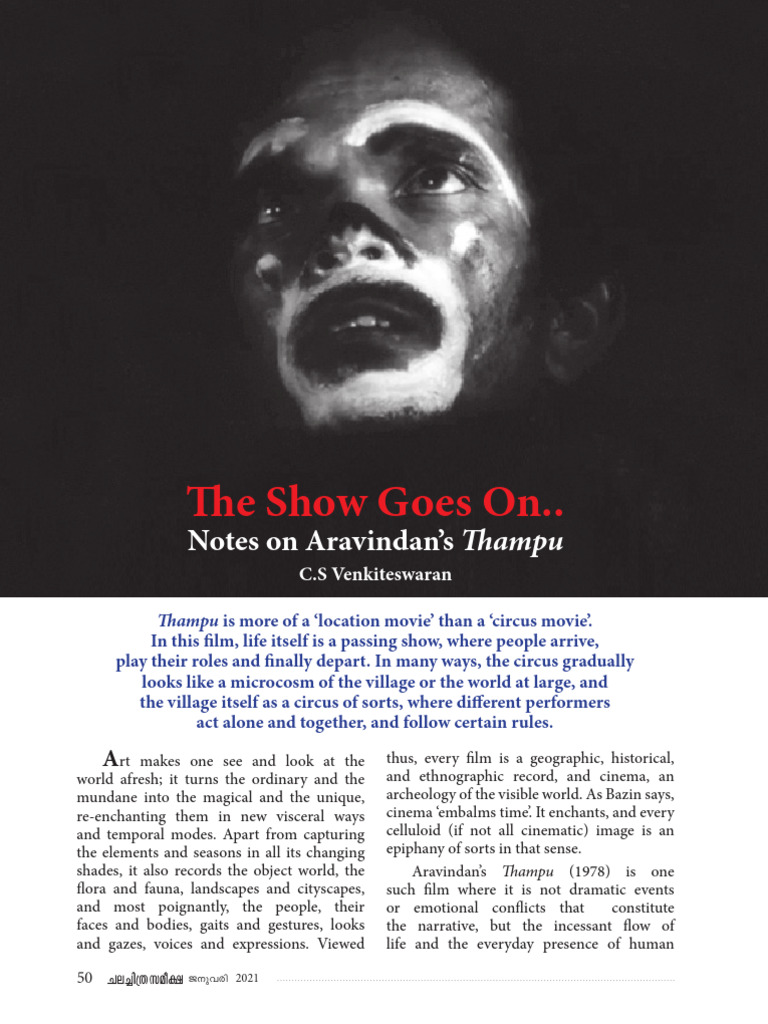 THAMPU THE SHOW GOES ON Jan 21 | PDF | Art