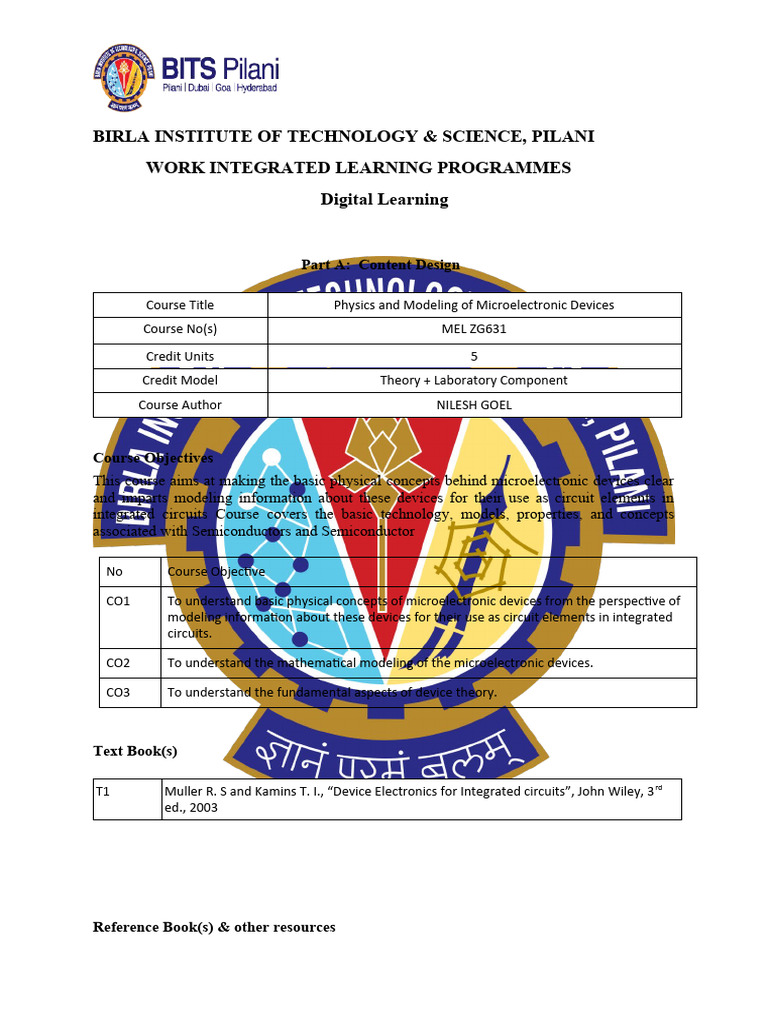 Mel Zg631 Course Handout | PDF | Mosfet | P–N Junction Mel Zg631 Course Handout | PDF | Mosfet | P–N Junction