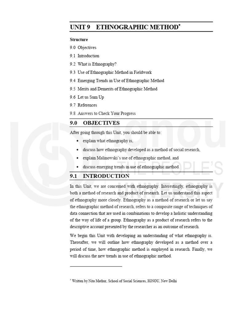 Ethnographic Method | PDF | Ethnography | Field Research