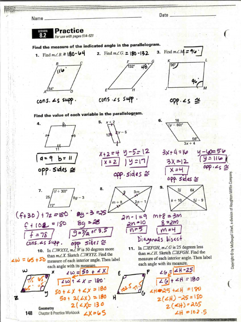 Geometry 8.2 Practice | PDF