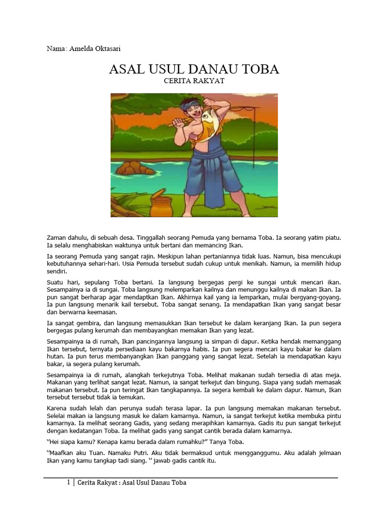 Asal mula Danau Toba | PDF