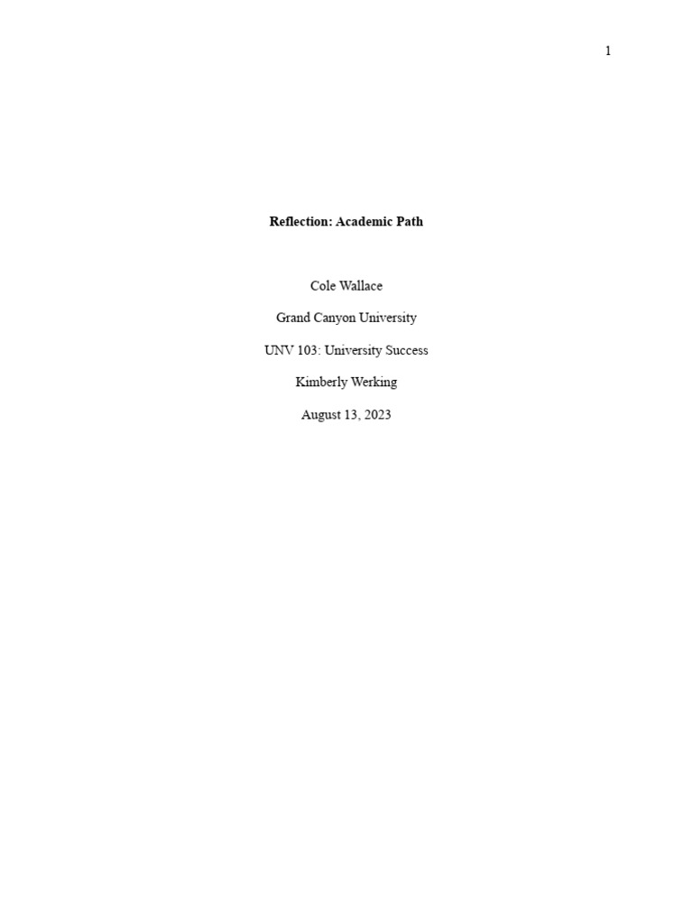 Reflection Academic Path | PDF | Social Science