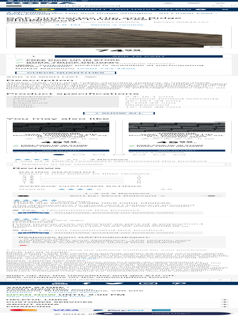 GAF Timbertex Hip and Ridge Shingles - 20-Linear Feet - Shakewood ...