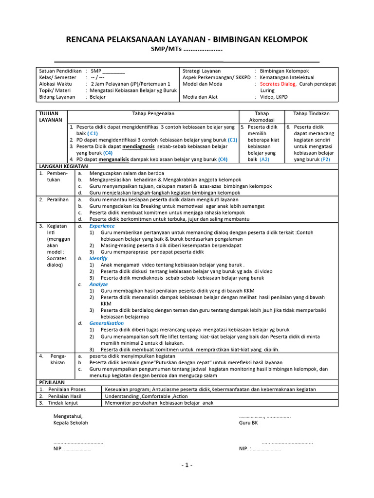 RPL BK - Bimbingan Kelompok | PDF