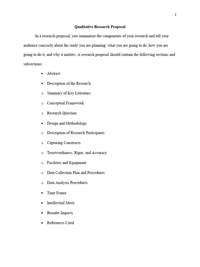 Research Proposal Template - Qualitative | PDF | Focus Group ...