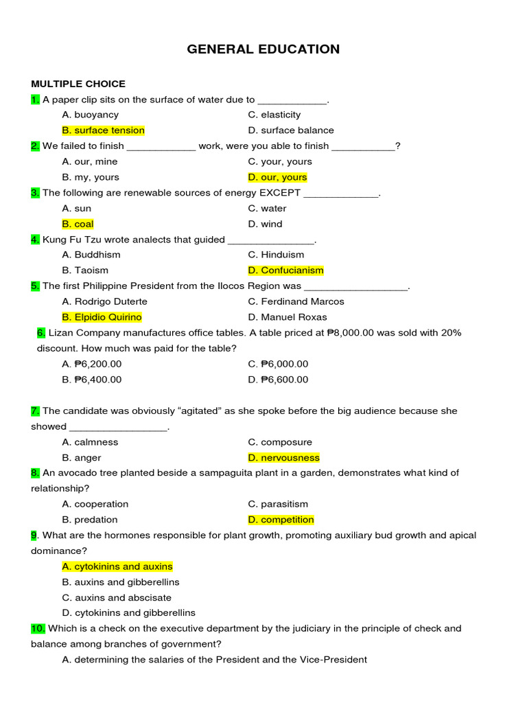 General Education A | PDF | Gene | Genetics