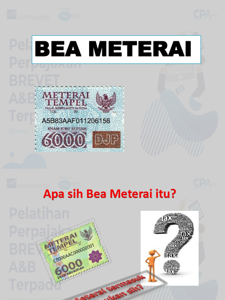 Materi Bea Meterai IAPI | PDF