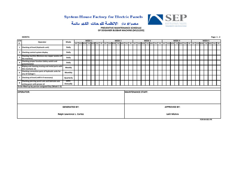 Doganer M12125D | PDF | Manufactured Goods | Mechanical Engineering