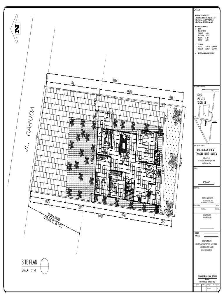 Plot A3 PBG RTT 1 Lantai JL Garuda | PDF