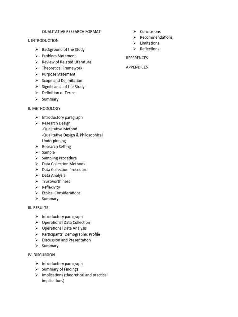 Qualitative Research Format 2023 | PDF