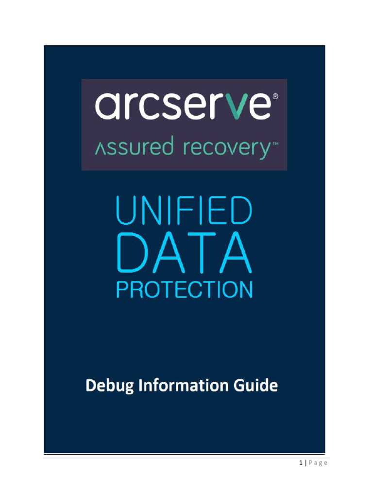 Arcserve UDP Debug Information Guide | PDF | Windows Registry | Booting