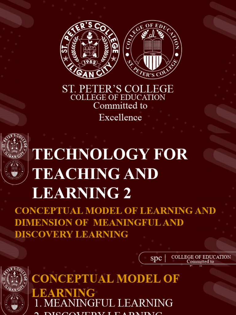 Lesson 6 - Conceptual Model of Learning and Dimension of Meaningful ...