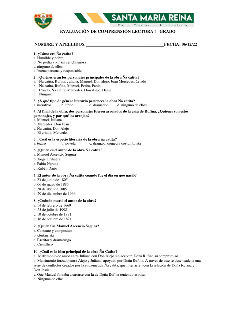 Comprension Lectora De 4 Pdf