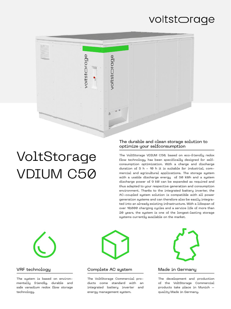 VoltStorage VDIUM-C50 Datasheet | PDF | Electrical Engineering | Energy ...