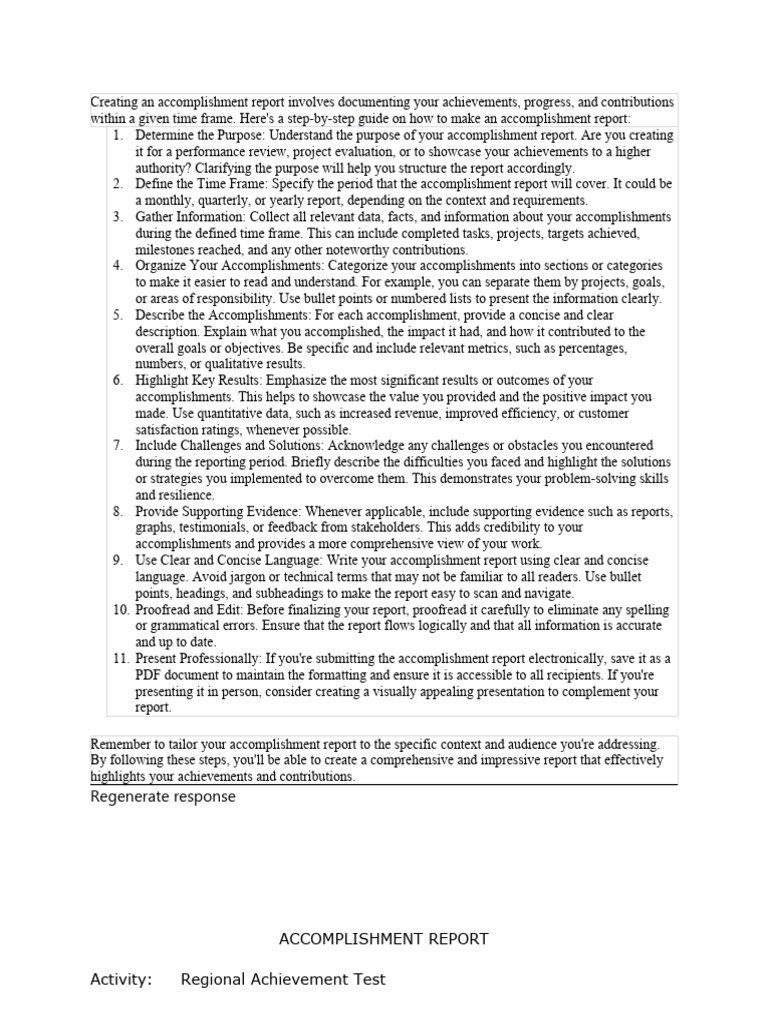 Accomplishment Report - Feeding | PDF | Cognitive Science | Cognition