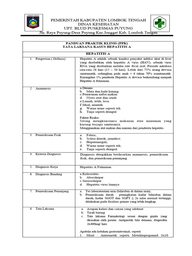 PPK Hepatitis A | PDF