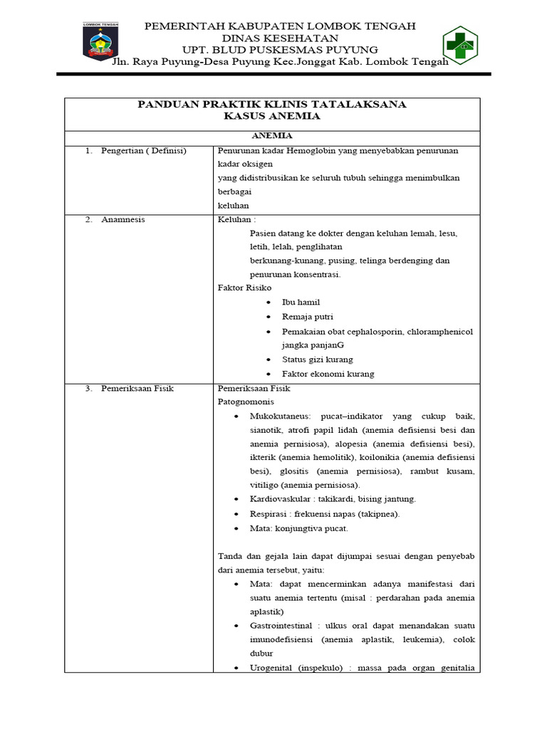 PPK Anemia | PDF | Sains & Matematika