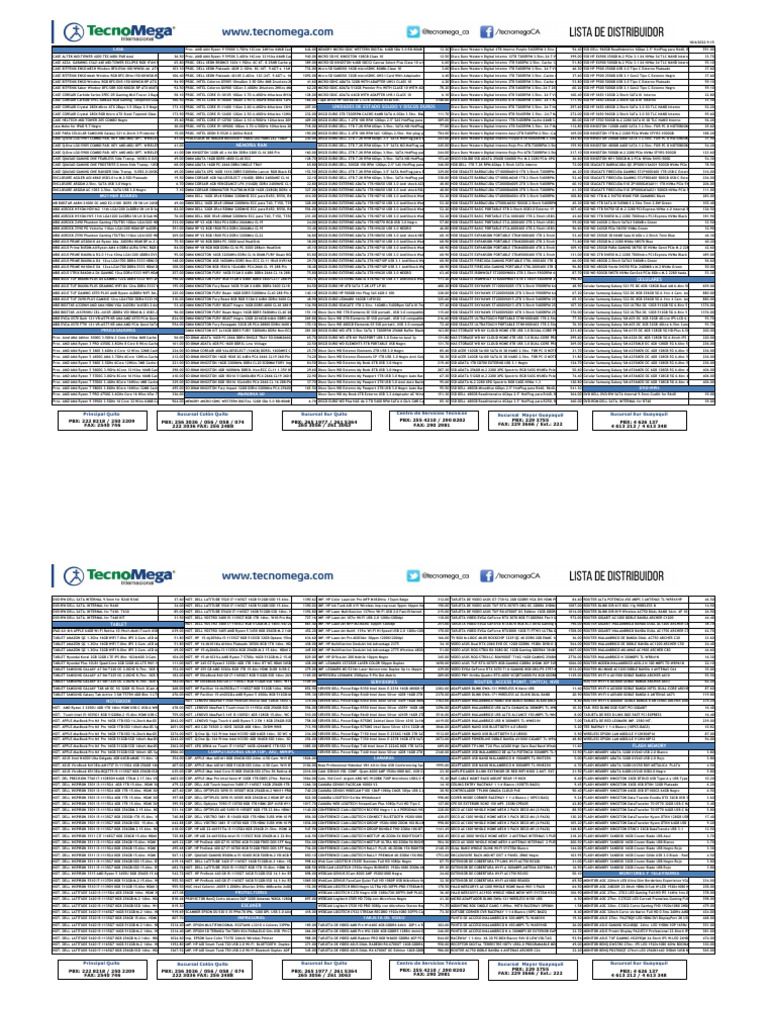 Lista Precios202204 | PDF | Solid State Drive | Computer Engineering
