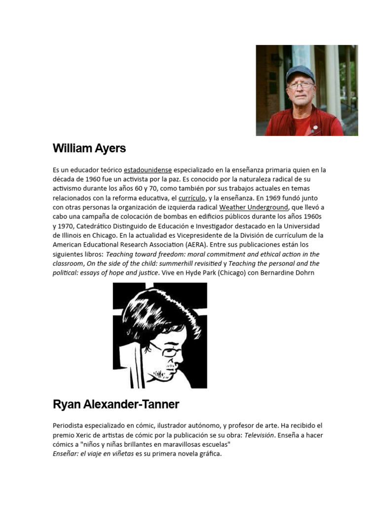 Activismo y Educación: Ayers y Tanner | PDF