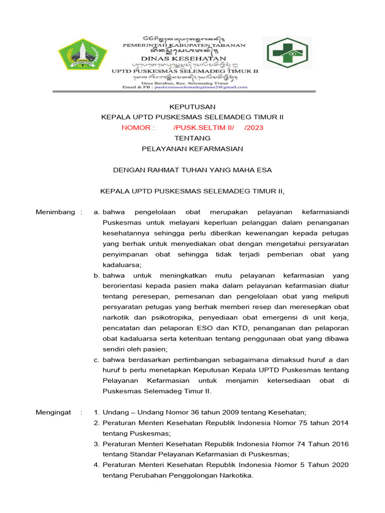 Sk Pelayanan Kefarmasian Pdf