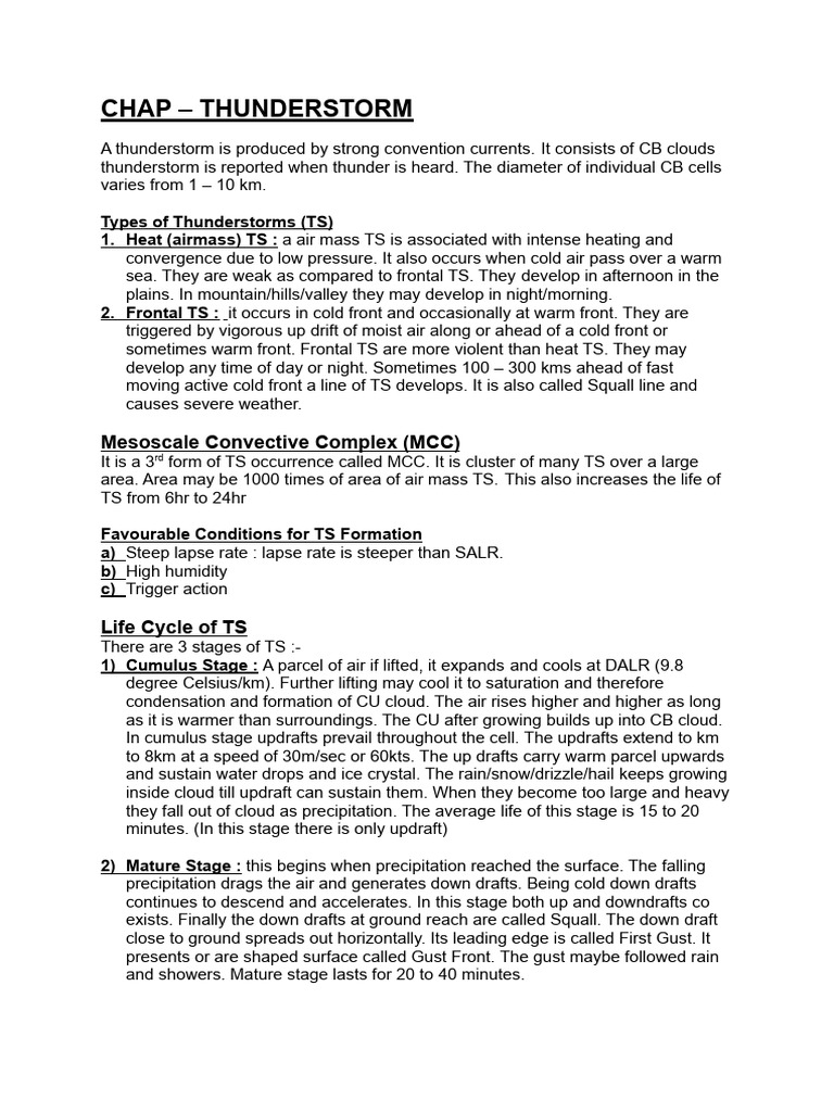 Chap Thunderstorm | PDF | Cloud | Thunderstorm