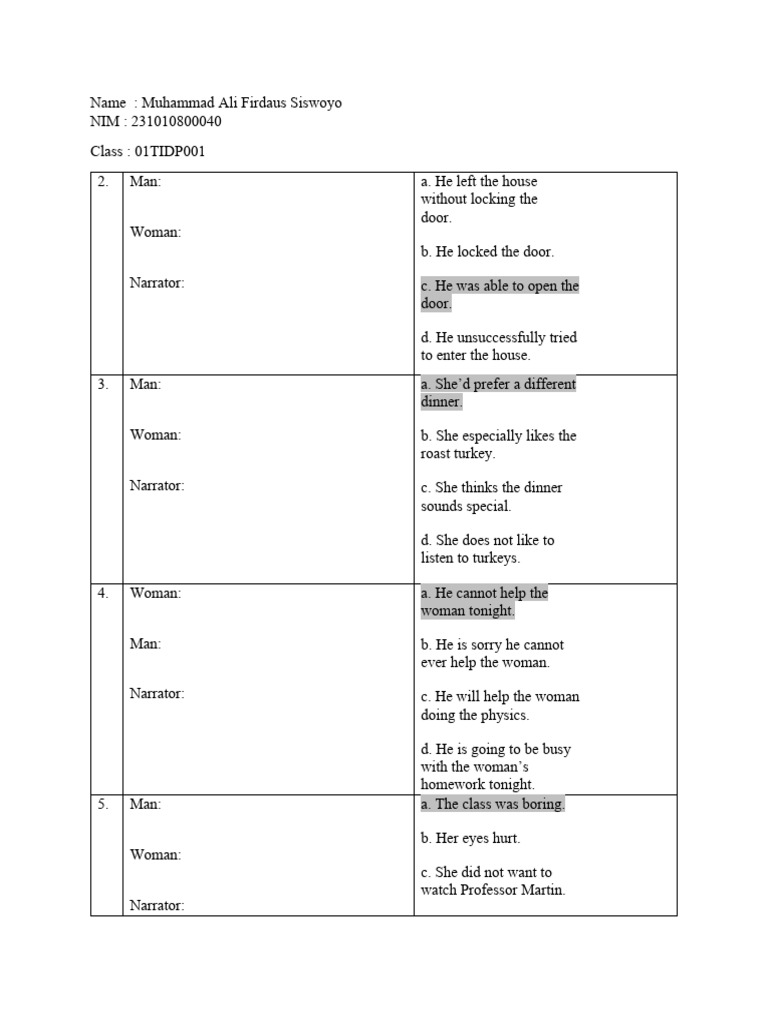 Tugas Terstruktur 1 Basic Academic English Ali | PDF