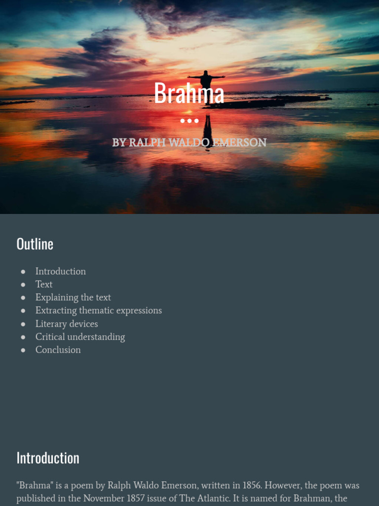 Brahma | PDF | Brahman | Indian Philosophy