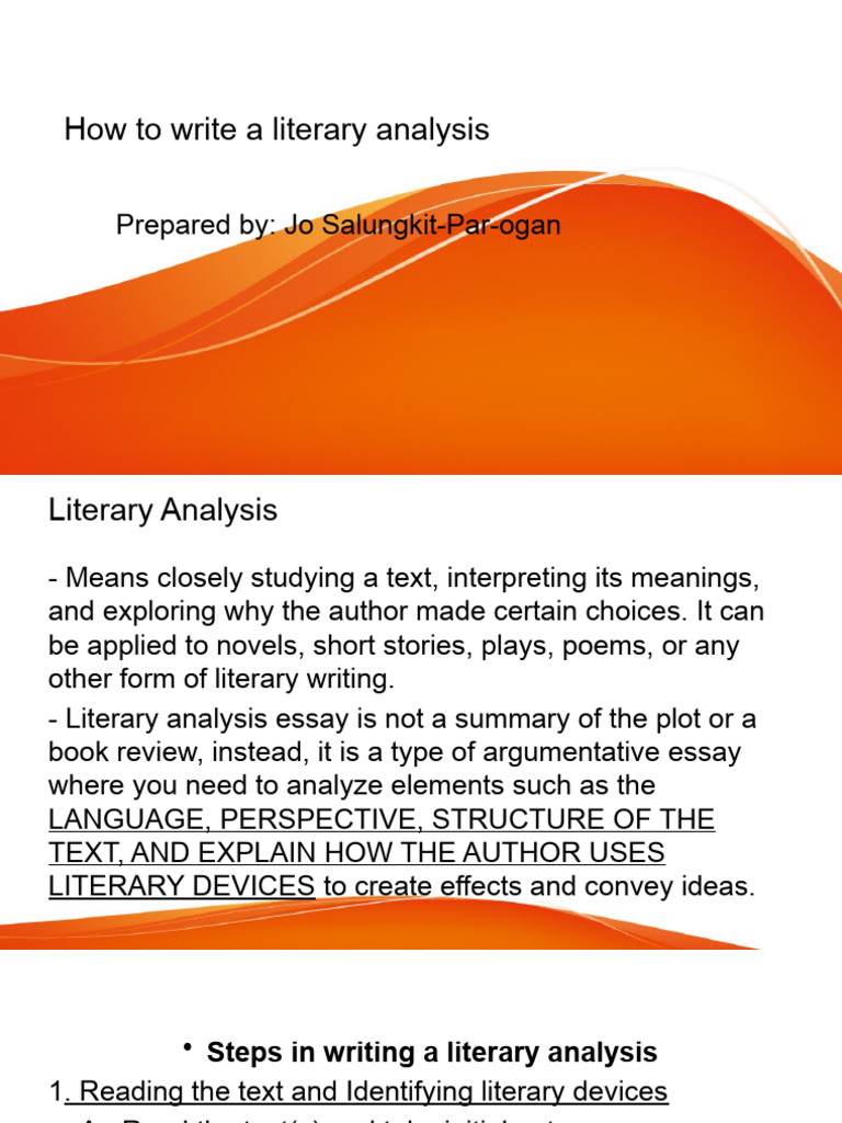 How To Write A Literary Analysis | PDF | Essays | Frankenstein