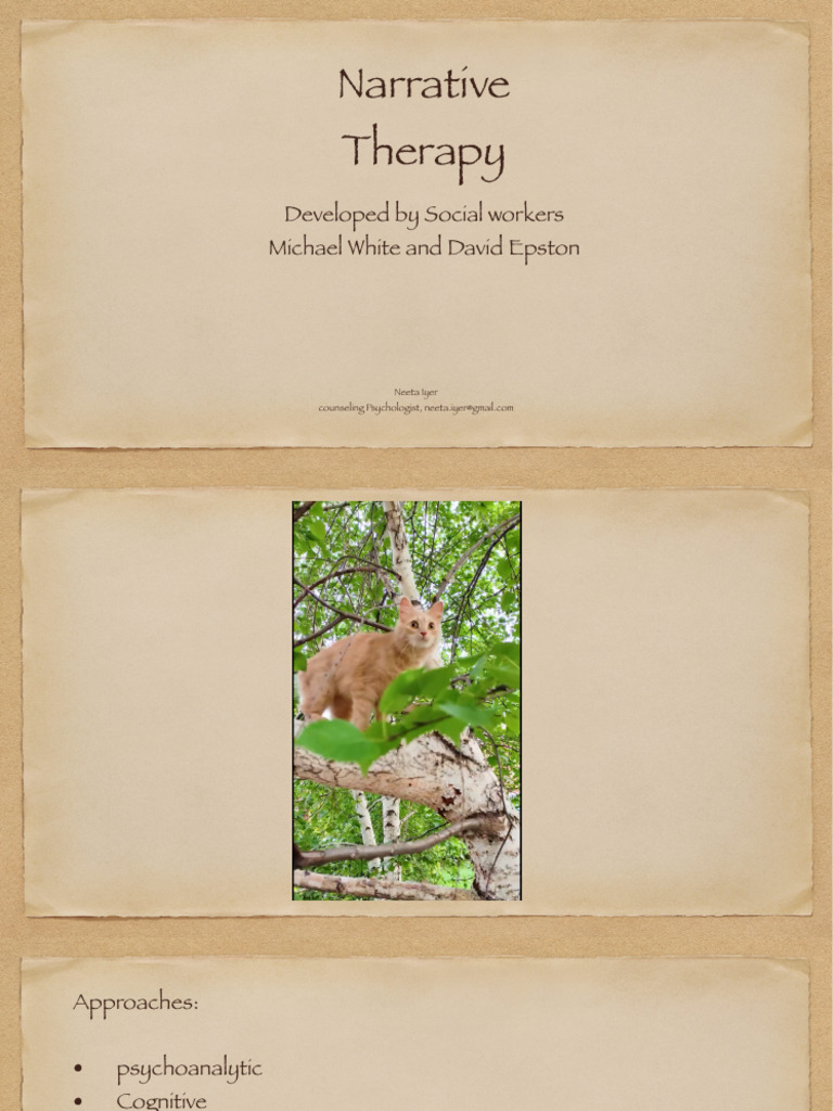 Narrative Therapy PPT pdf | PDF | Psychotherapy | Behaviour Therapy