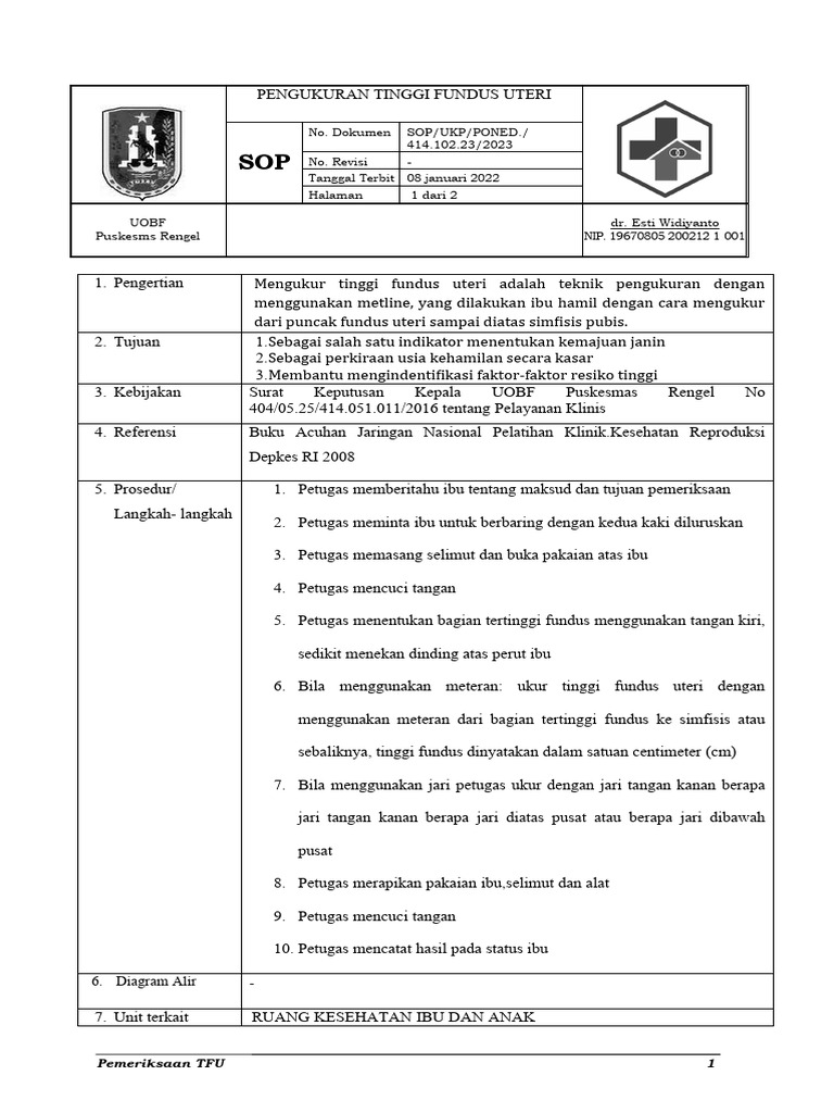 Sop Pengukuran Tfu | PDF