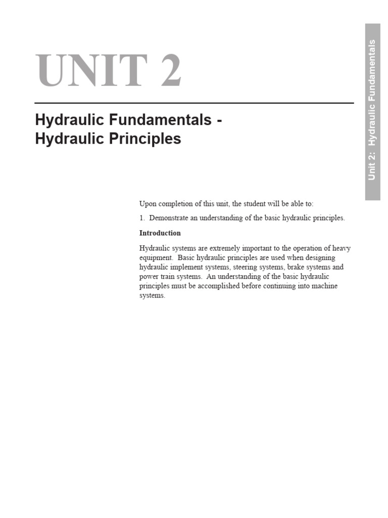 Basic Hydraulic Instructor Handout | PDF | Pump | Valve