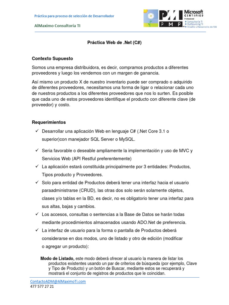 Practica Net Core Pdf Net Framework Active X Data Objects