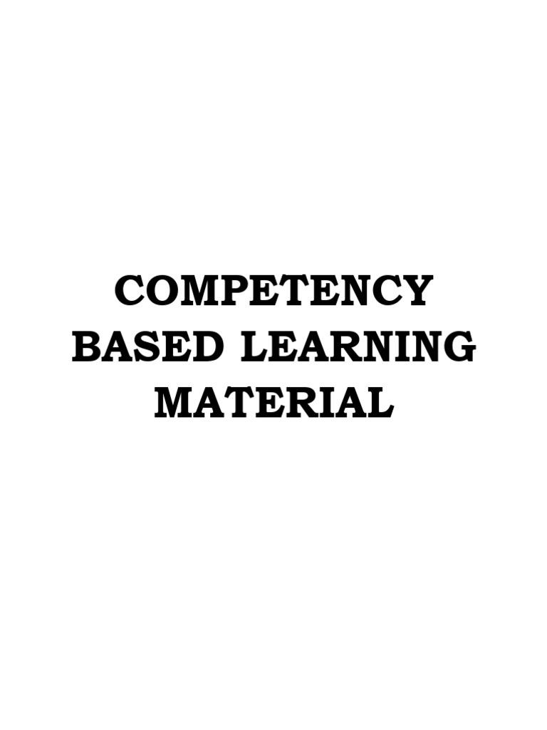 Competency Based Learning Material | PDF | Computer Data Storage ... Competency Based Learning Material | PDF | Computer Data Storage ...