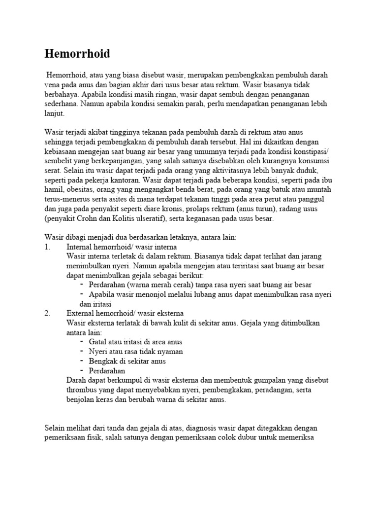Hemorrhoid | PDF