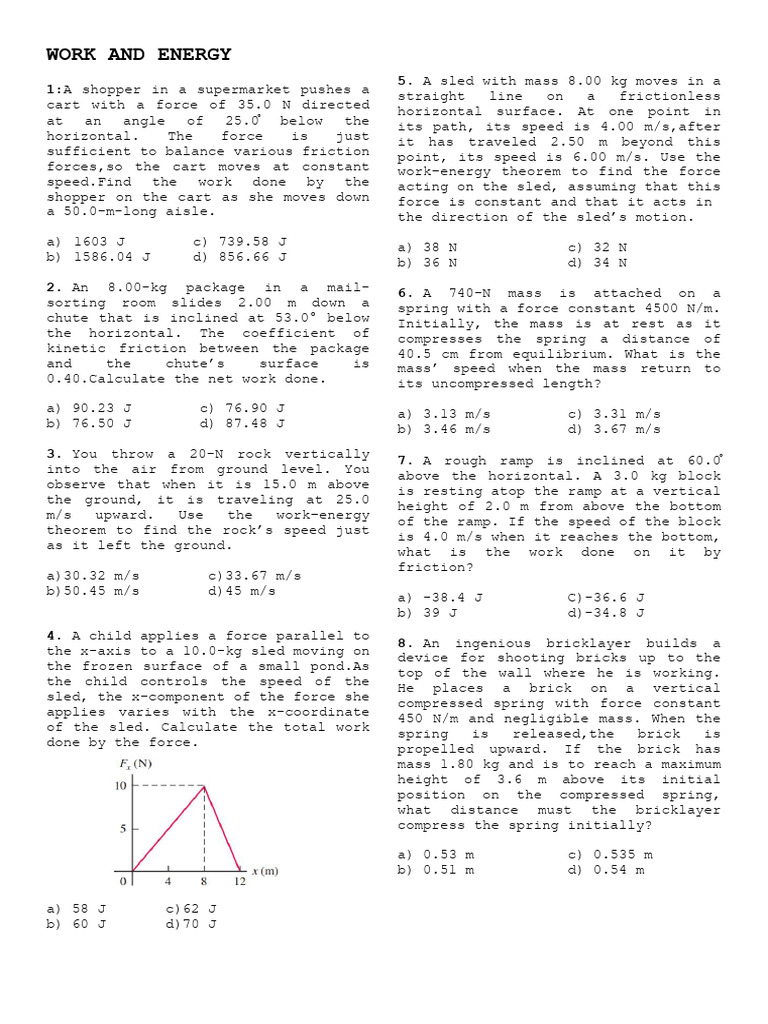 PHYSICS QUESTIONS | PDF