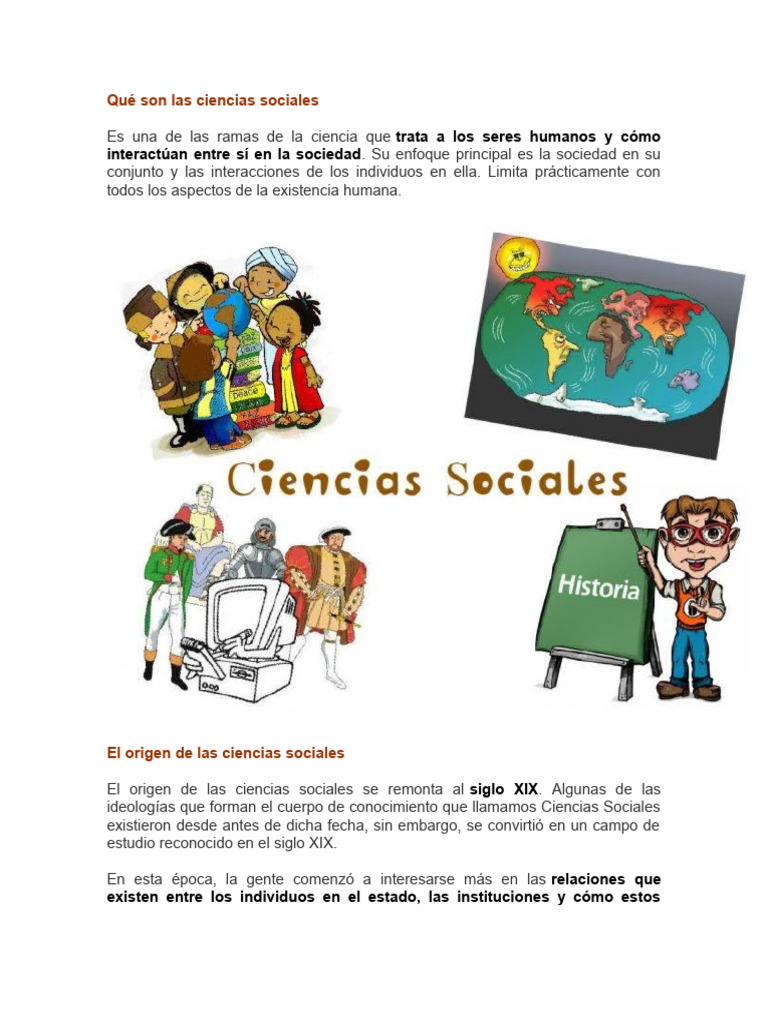 Qué son las ciencias sociales, clase, | PDF | Ciencias Sociales | Science Qué son las ciencias sociales, clase, | PDF | Ciencias Sociales | Science