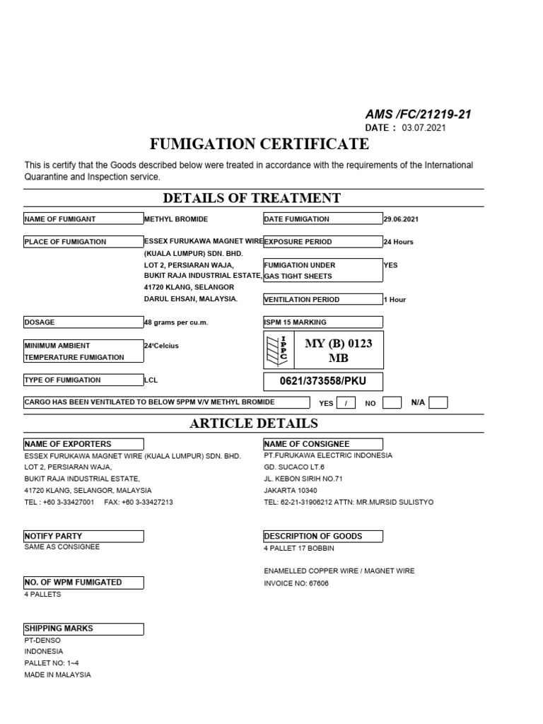 Essex Furukawa Magnet Wire (Kuala Lumpur) SDN BHD - Meiko (Kansai, Japan) | PDF | Manufactured ...
