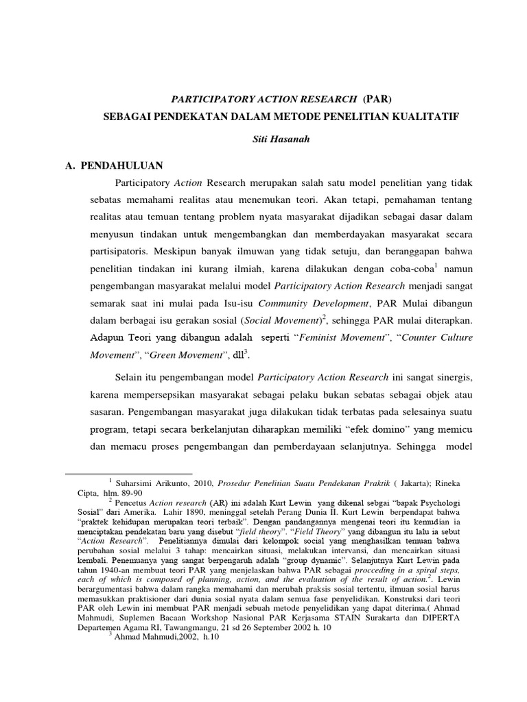 Participatory Action Research Par Dalam | PDF