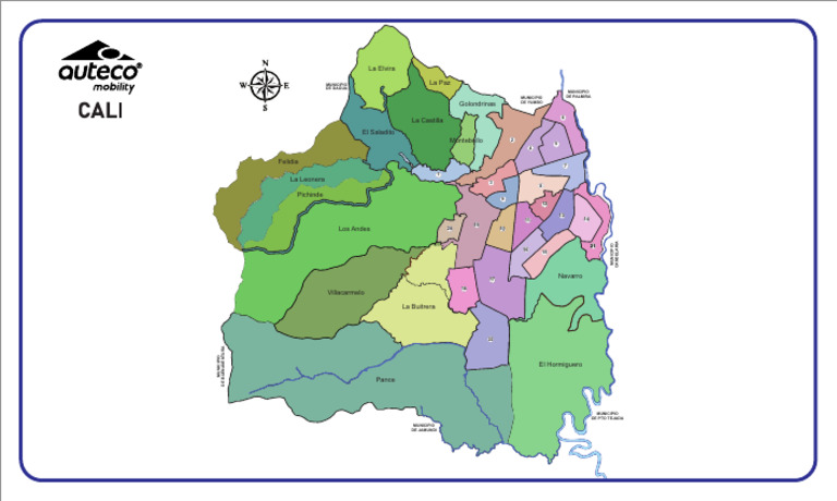 Mapa Político de Cali y Alrededores | PDF