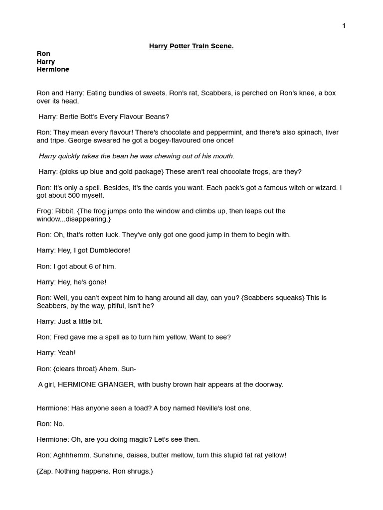 Train Scene Harry Potter | PDF | Contemporary Fantasy Novels | Harry Potter