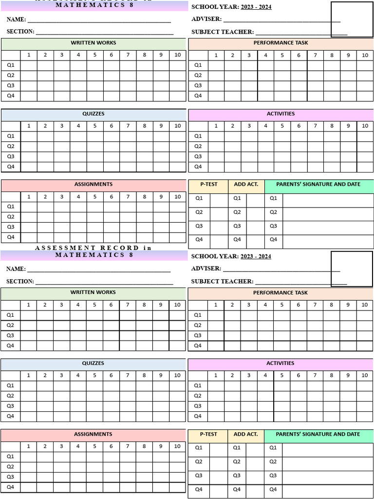Assessment Record | PDF