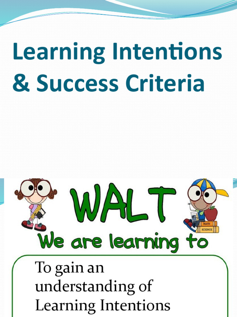 Learning Intentions Success Criteria PP 1 | PDF | Learning | Knowledge