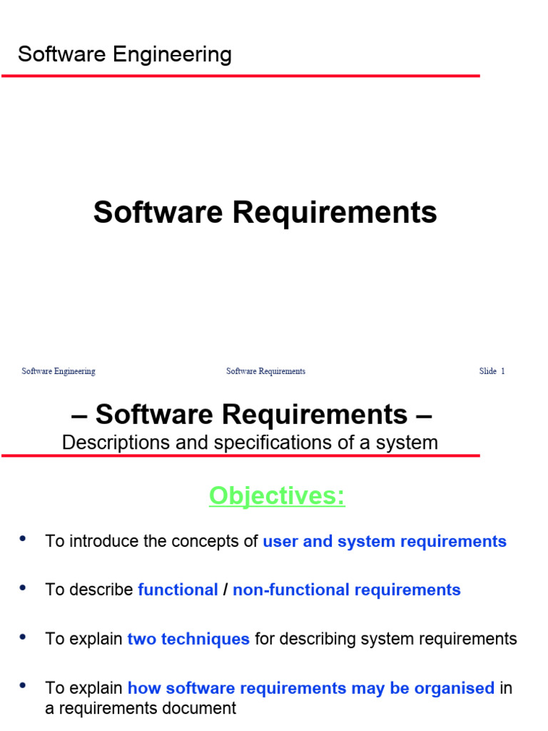 User and System Requirements Overview | PDF | Specification (Technical Standard) | System