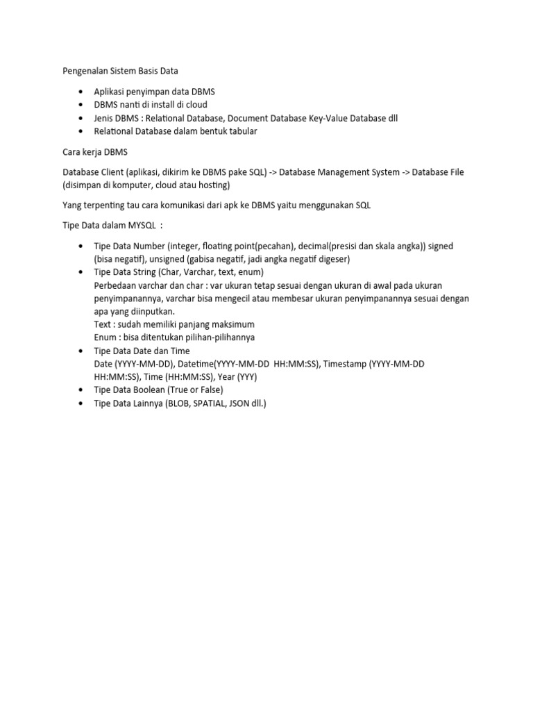 Pengenalan Sistem Basis Data | PDF